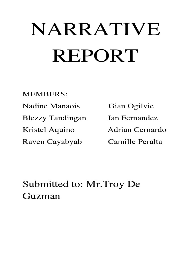 Narrative: Submitted To: MR - Troy de Guzman | PDF