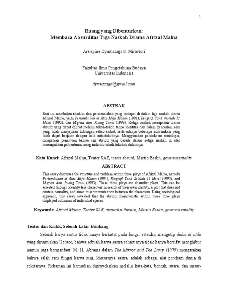 Afrizal Malna | PDF