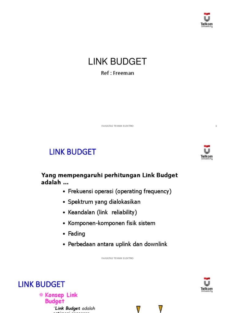 Panduan Perhitungan Link Budget | PDF