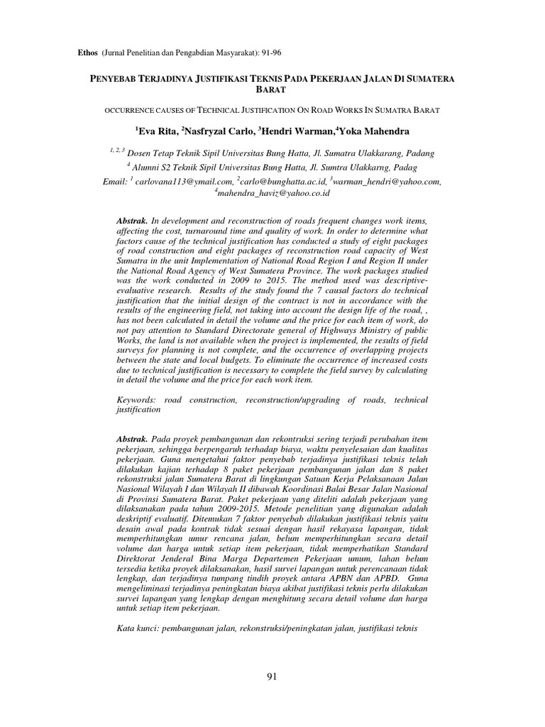 Contoh Justek Jalan | Download Free PDF | Business