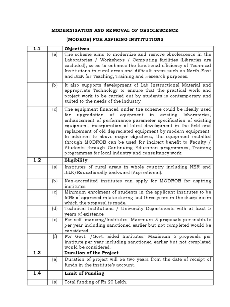 MODROB Aspirational Institutions | PDF | Expense | Interest