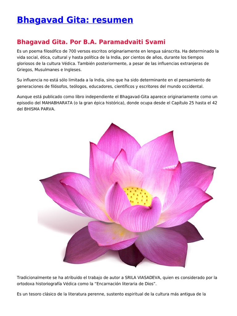 Resumen Bhagavad Gita | PDF | Bhagavad Gita | Alma Resumen Bhagavad Gita | PDF | Bhagavad Gita | Alma