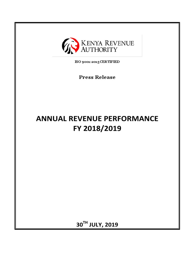 Final Updated FY 2018-19 Revenue Performance | PDF | Taxes | Economic ...