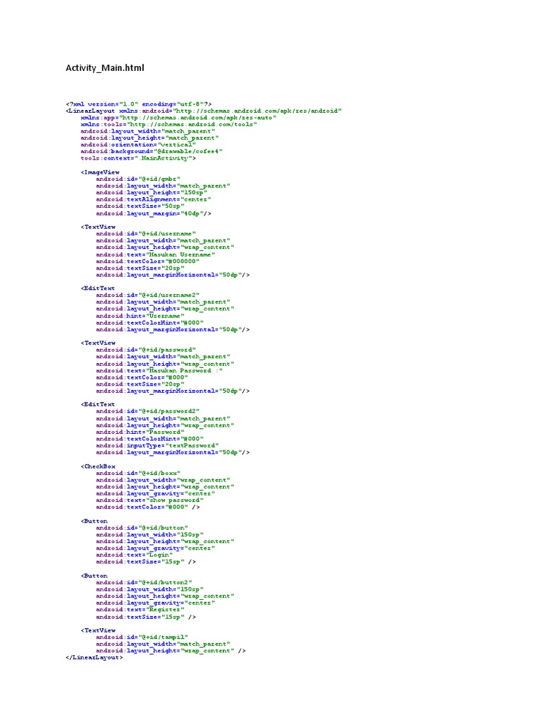 Activity - Main - HTML: Linearlayout | PDF | Alphabet Inc. | Operating ...