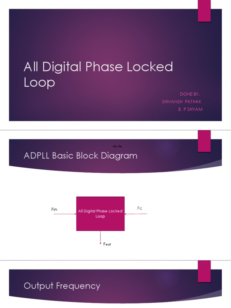 All Digital Phase Locked Loop Design | PDF