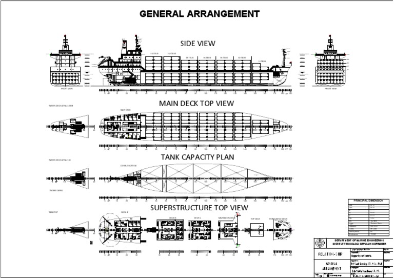 Ship General Arrangement and Capacity Plan | PDF | Ships | Watercraft