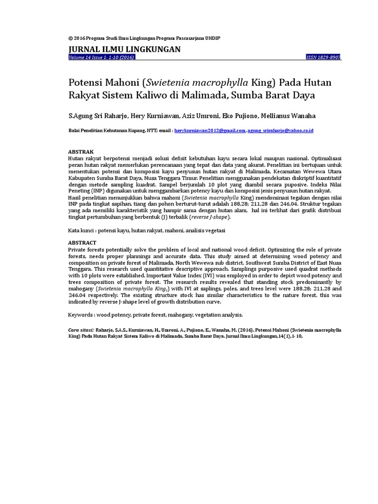 Pohon Mahoni | PDF