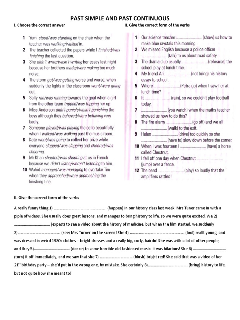 Past Simple and Past Continuous 3 | PDF