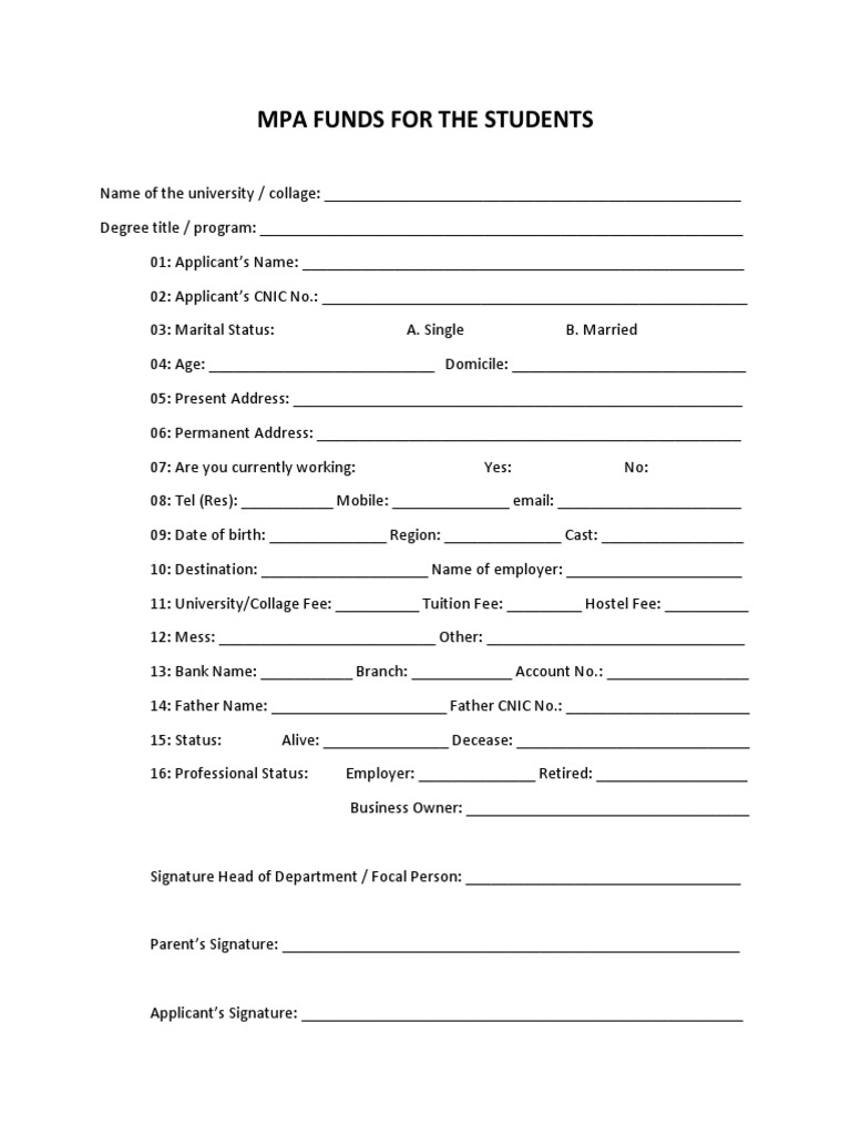 MPA Scholarship Application for Balochistan | PDF | Payments | Services ...