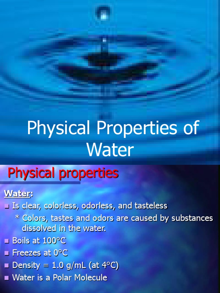 Physical Properties of Water | PDF