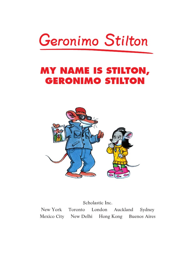 My Name Is Stilton, Geronimo Stilton | PDF | Intellectual Works ...