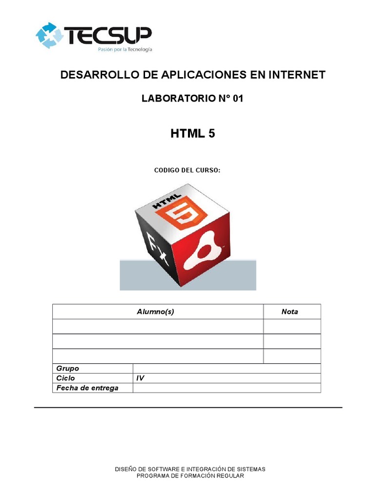 Lab 01 - Html5 | PDF | HTML | Hojas de estilo en cascada