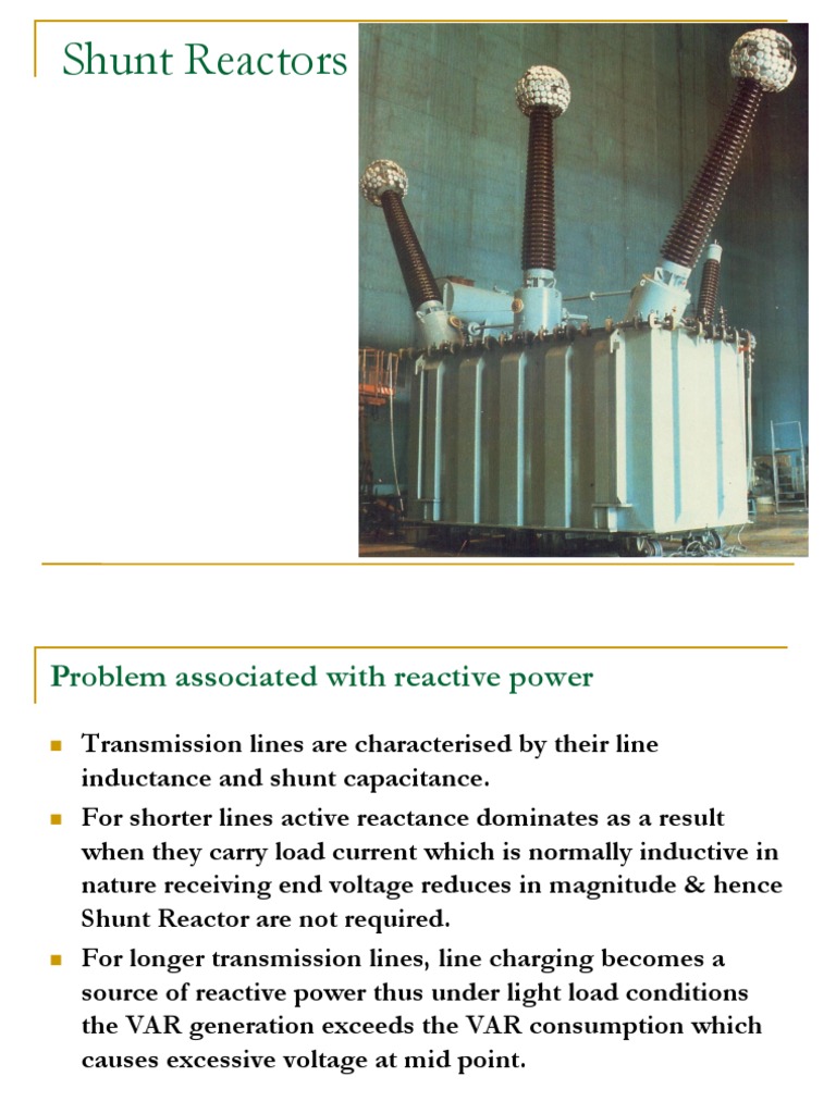 Shunt Reactors | PDF | Inductor | Electric Power Transmission
