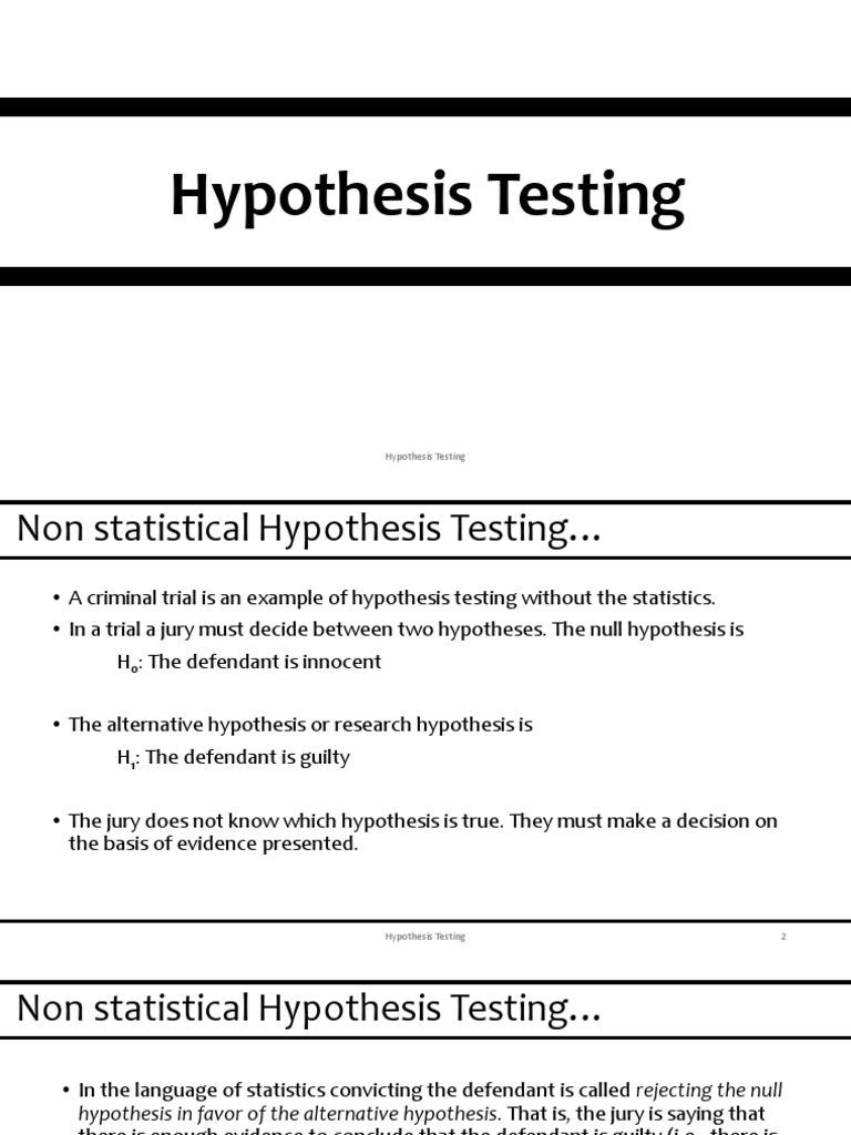 Hypothesis Testing | Type I And Type Ii Errors | Statistical Hypothesis ...