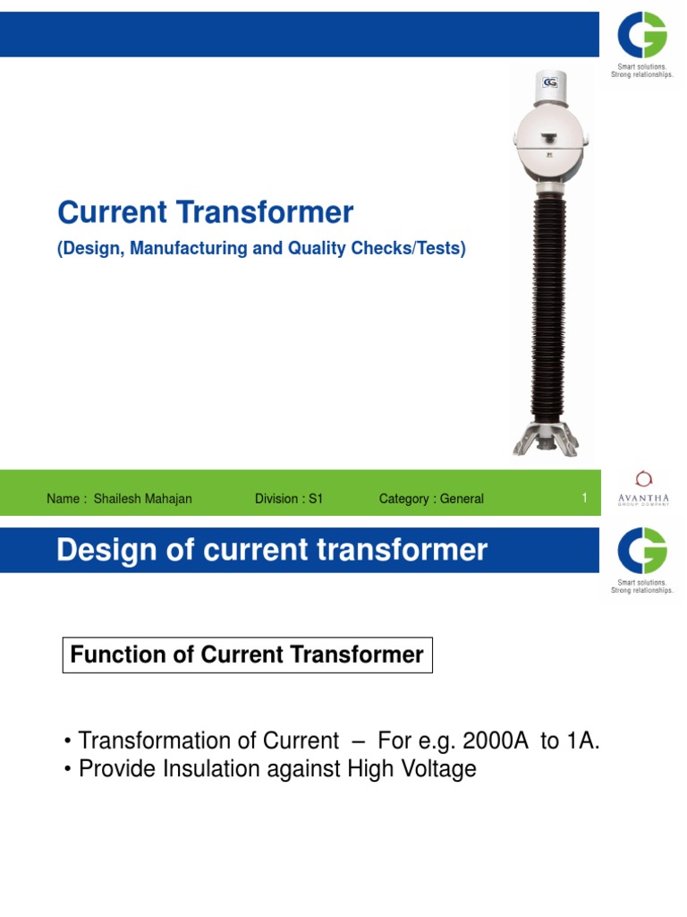 Current Transformer: (Design, Manufacturing and Quality Checks/Tests ...