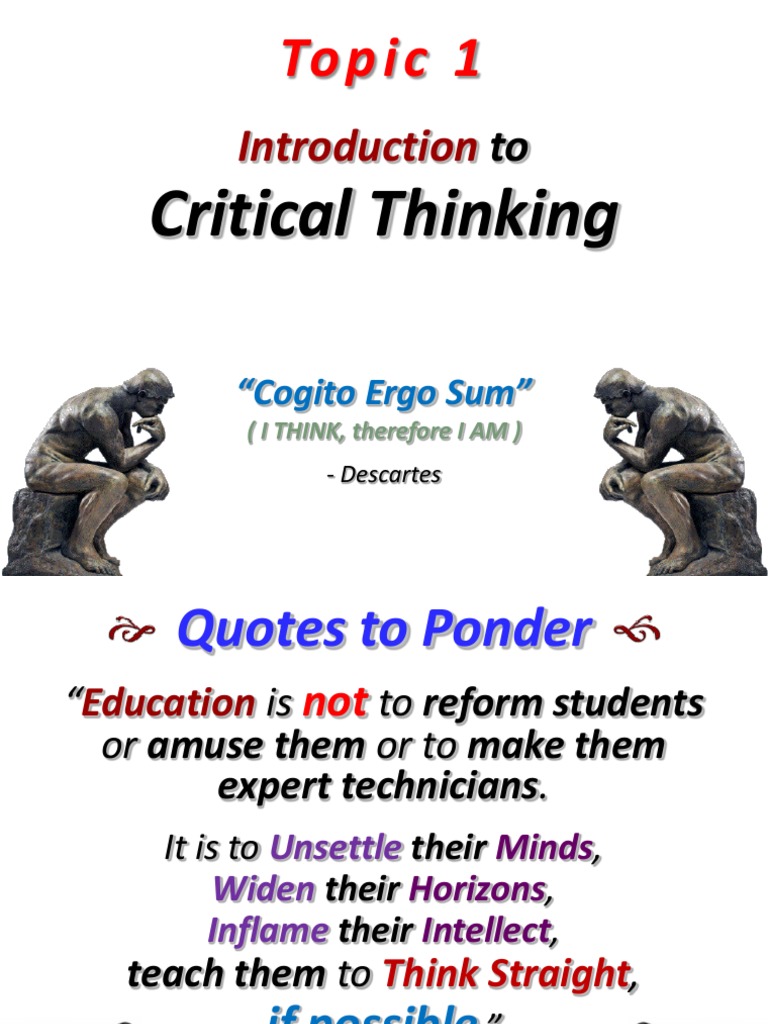 How To Think Critically | PDF | Critical Thinking | Bias