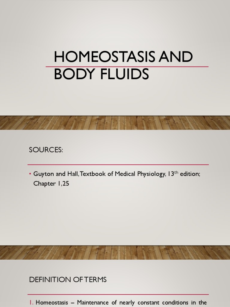 Homeostasis and Body Fluids | PDF | Homeostasis | Human Body