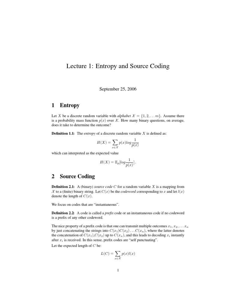 Entropy 2 | PDF | Statistical Theory | Areas Of Computer Science