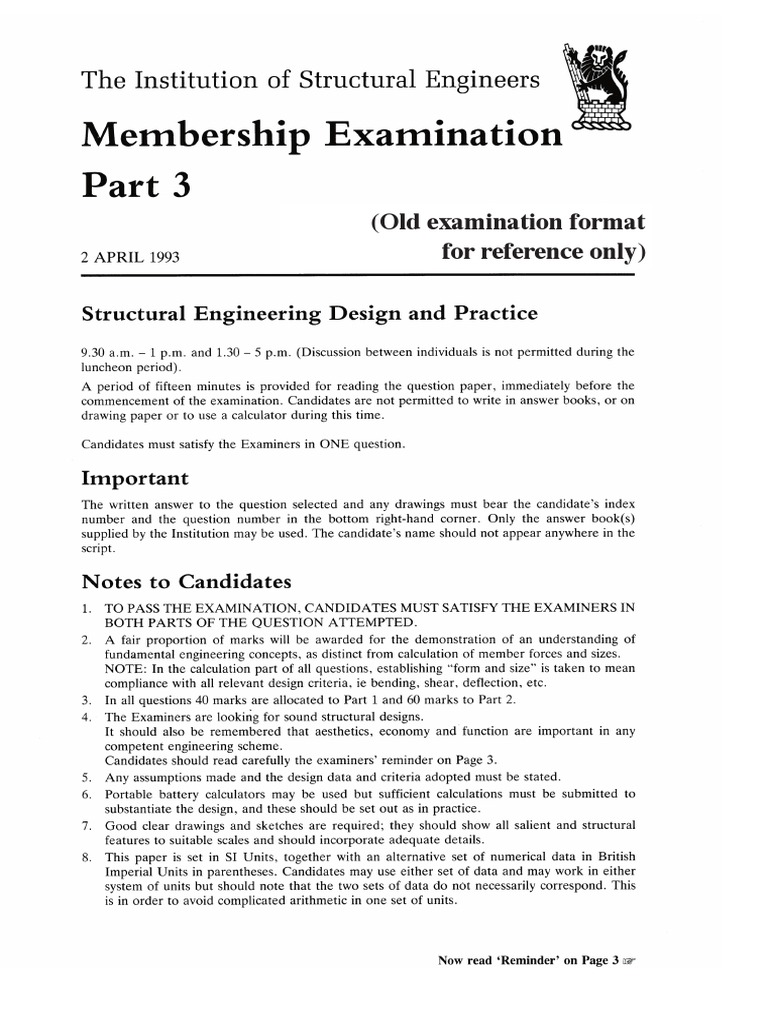 Old exam format reference | PDF