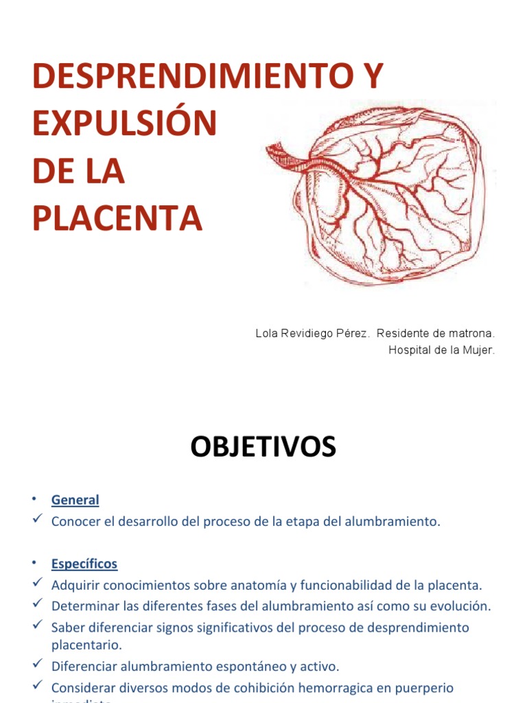Desprendimiento y Expulsión de La Placenta | PDF | Placenta | Parto
