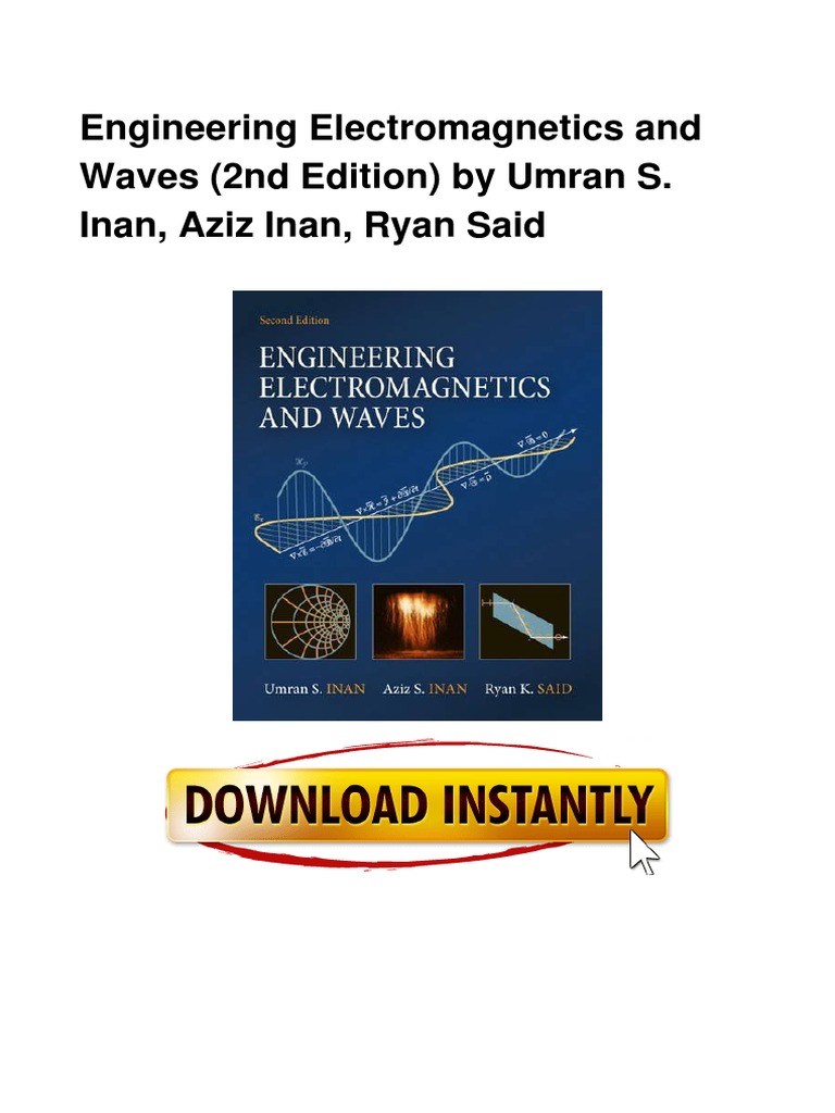 Engineering Electromagnetics and Waves 2 | PDF