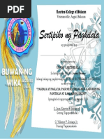 Certificate of Appreciation-Final Template - Tagalog-Edited | PDF