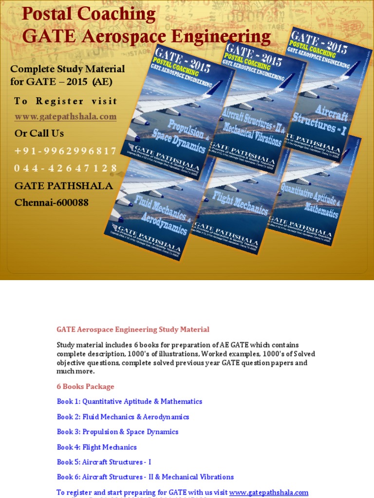 Best Study Material For Aerospace Engineering Gate PDF | PDF