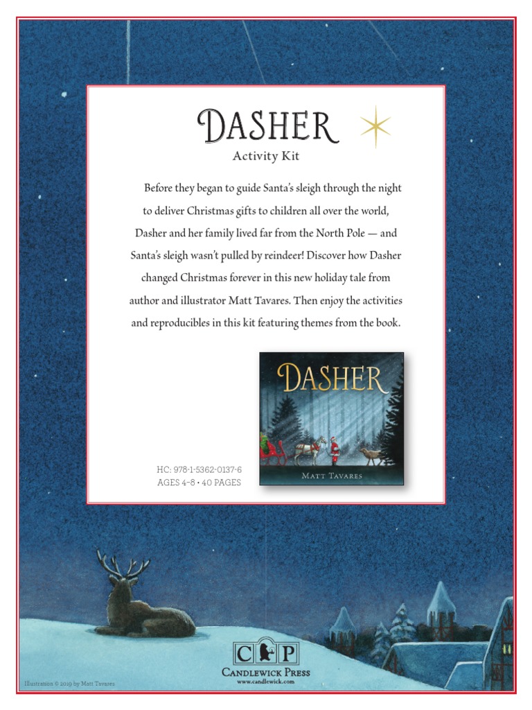 Dasher by Matt Tavares Activity Kit | PDF | Santa Claus | Santa Claus's ...