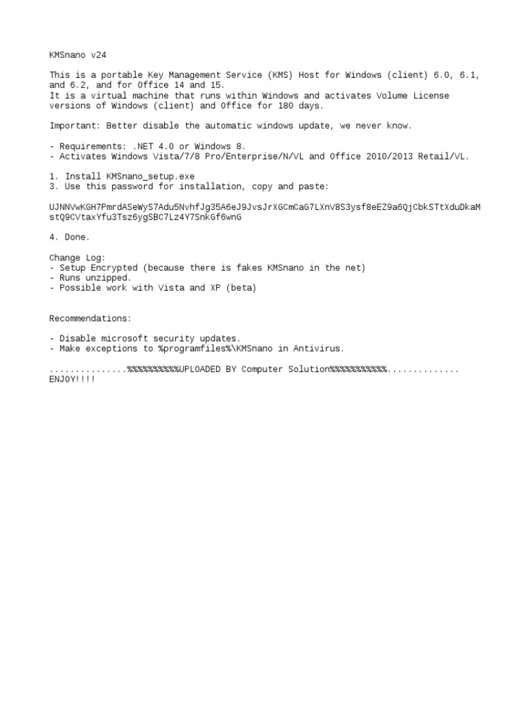 ReadMe KMSnano | PDF | Computer Architecture | Microsoft Windows