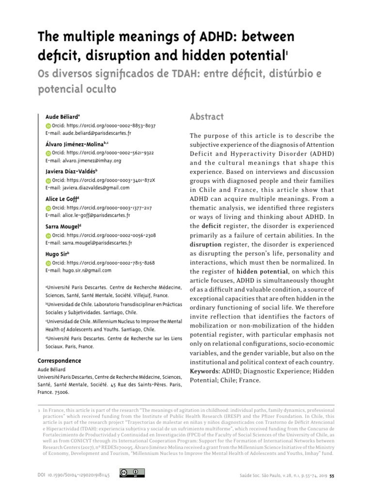 ADHD: Cultural Meanings and Potential | PDF | Attention Deficit ...