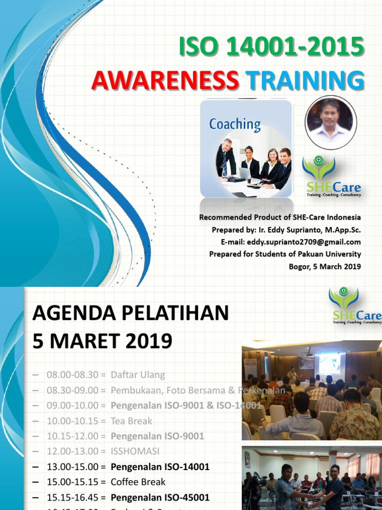 ISO 14001-2015 Awareness Training - Prepared by Eddy - 190305 | PDF