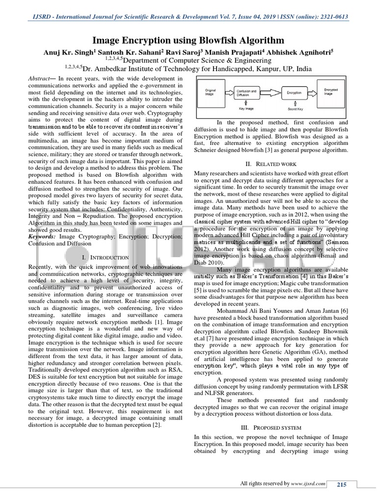 Image Encryption Using Blowfish Algorithm | PDF | Cryptography | Encryption