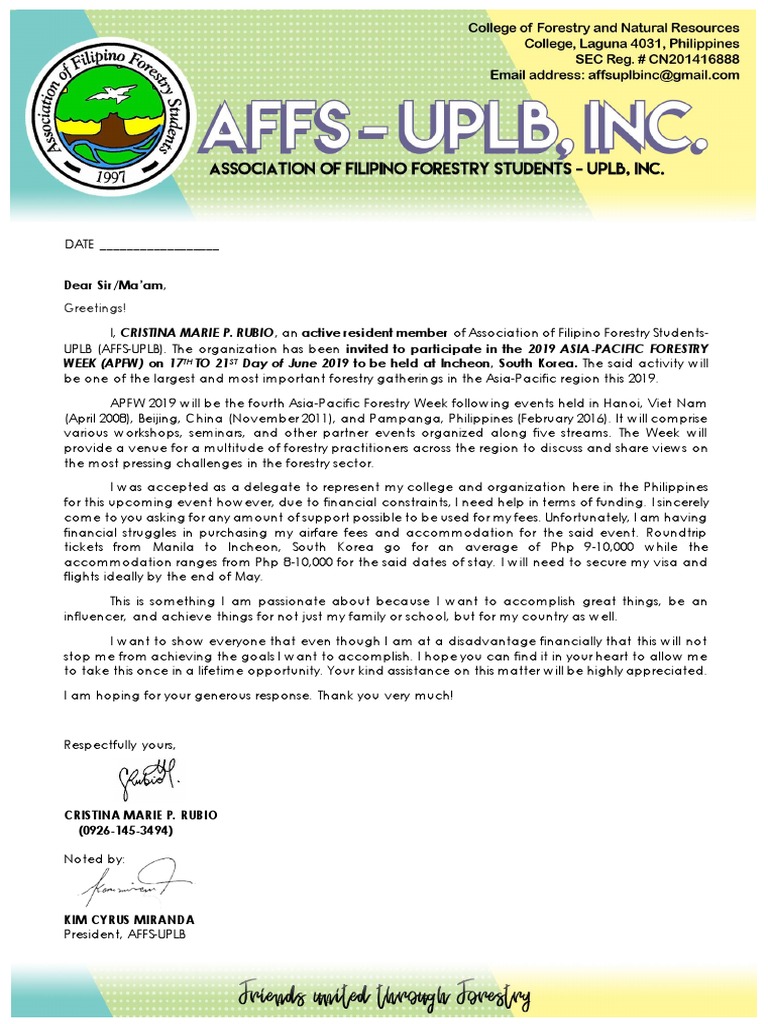 Apfw Soli Letter - N | PDF | Social Science