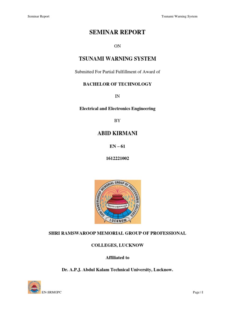 Tsunami Warning Report | PDF