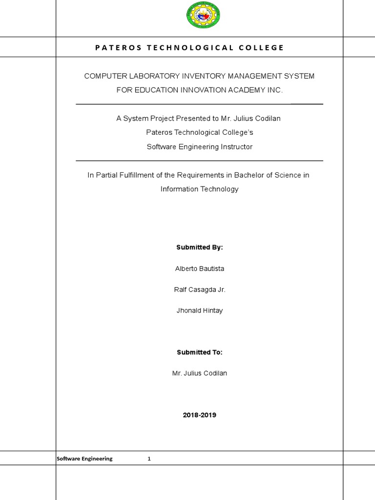 Computer Lab Inventory System | PDF | User (Computing) | Databases