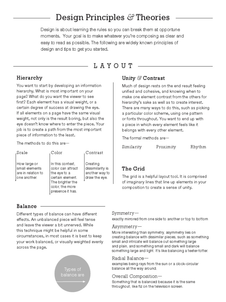 Design Principles & Theories: Layout | Download Free PDF | Typography ...