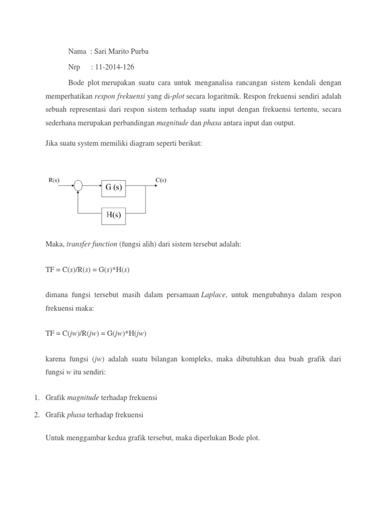TUGAS Bode Plot | PDF