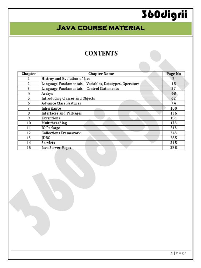 360 Digrii Java Hand Book Final V1.0 | PDF | Java Virtual Machine ...