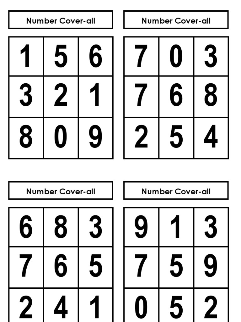 Number Cover-All Number Cover-All | PDF