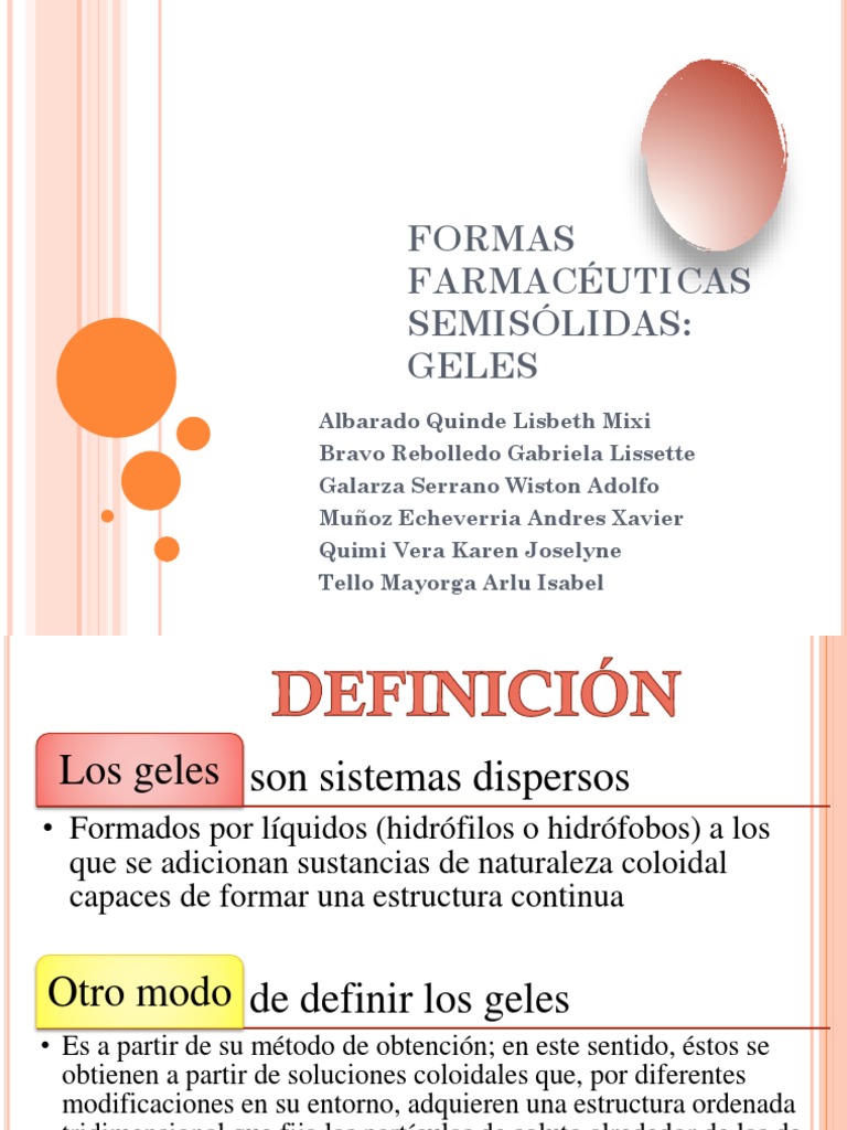 Formas Farmacéuticas Semisólidas | PDF | Coloide | Gel