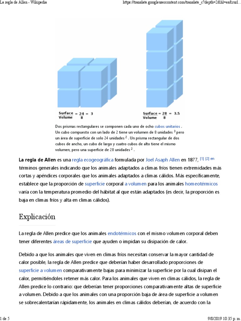 La Regla de Allen Pensamiento Crítico | PDF | Organismos | Geografía Física