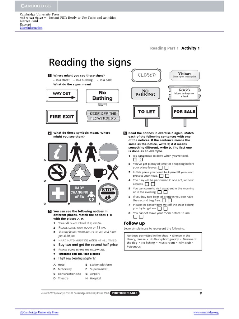 Reading The Signs | PDF