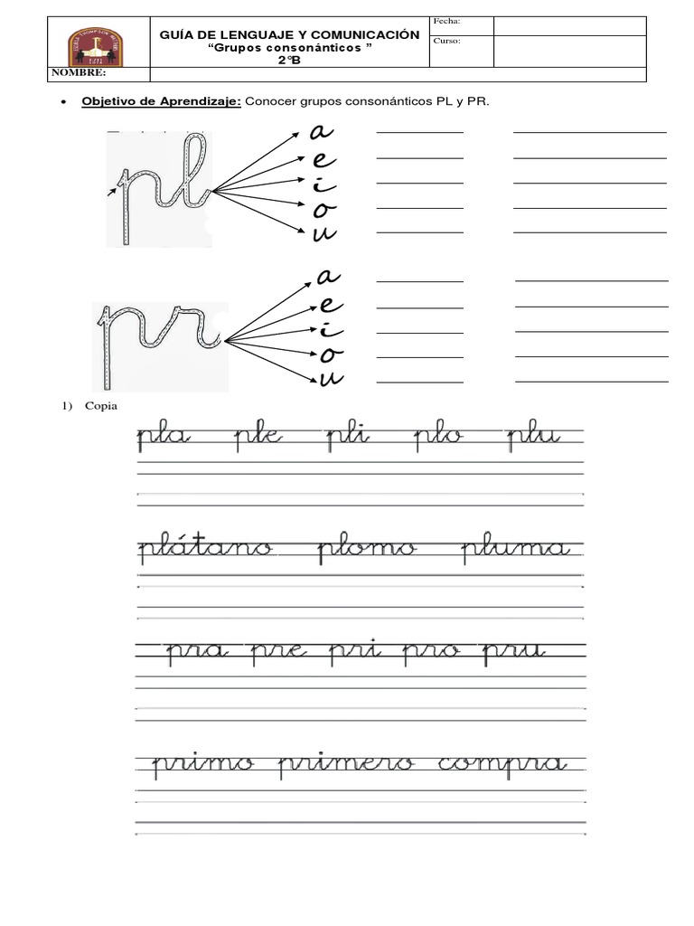 Grupos Consonanticos PL y PR | PDF