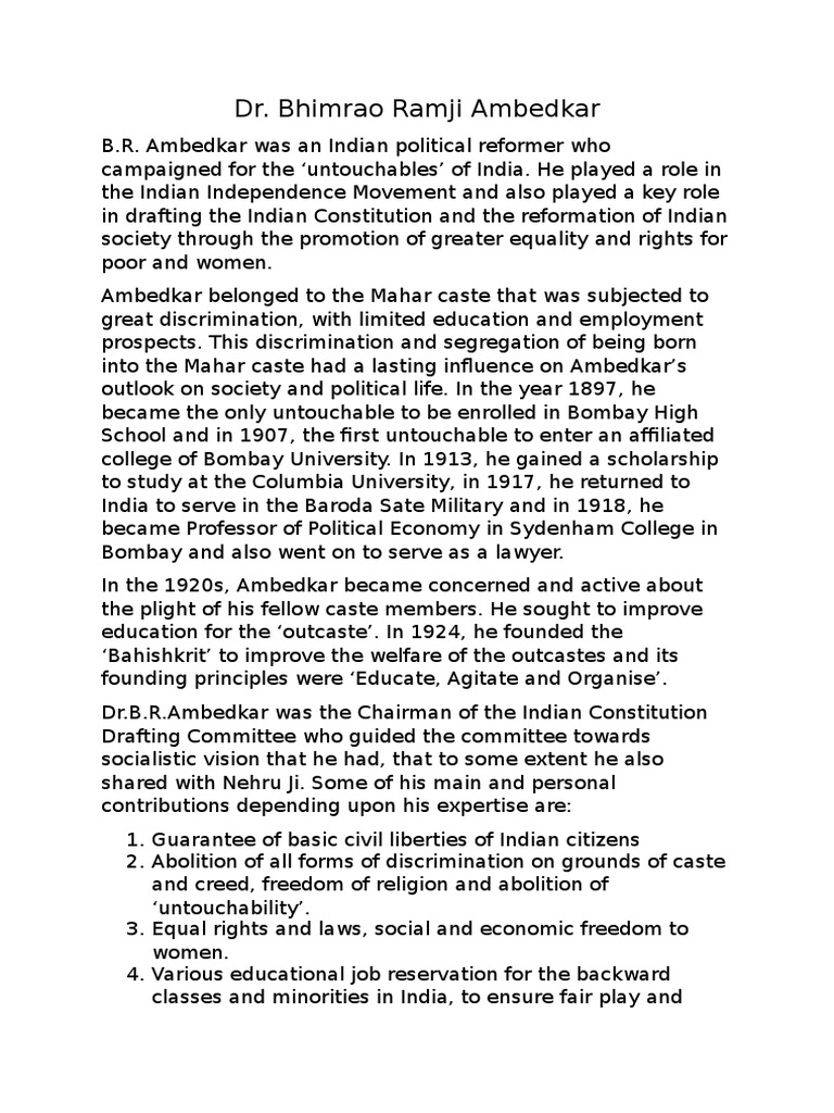 Dr. B.R. Ambedkar | PDF