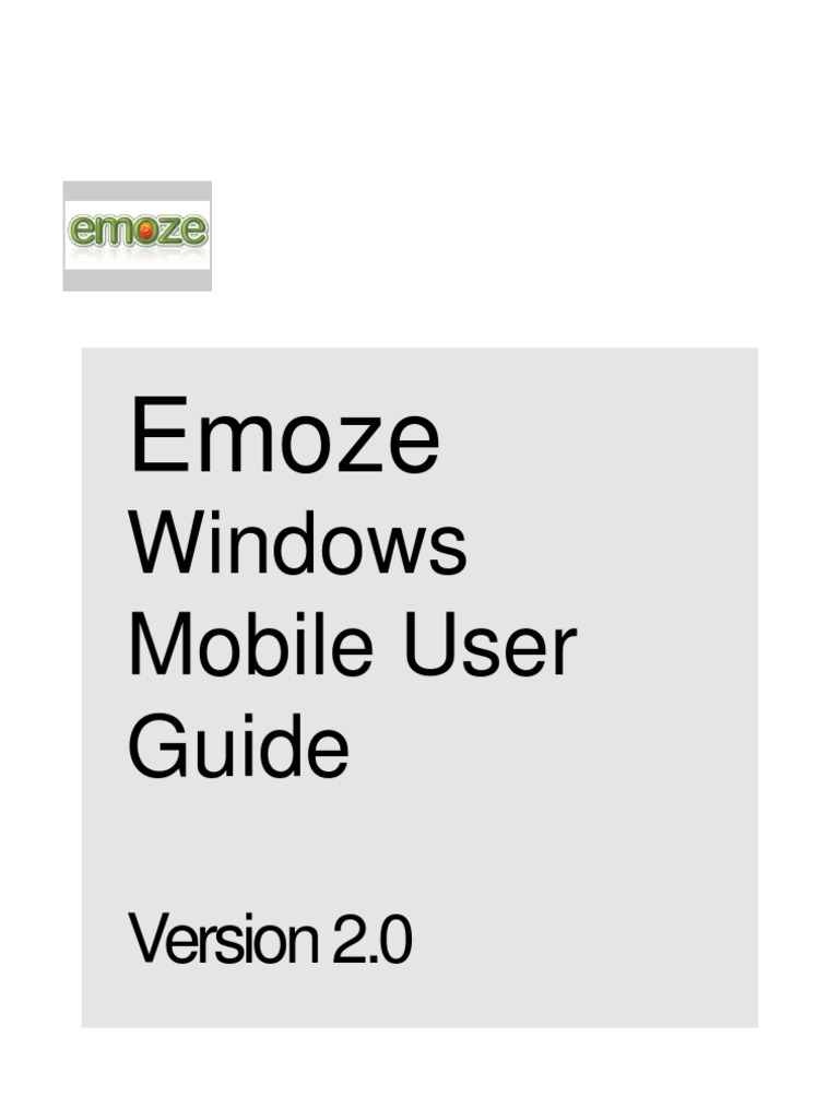 Emoze Windows Mobile User Guide Version2 0 | PDF | Gmail | Microsoft ...