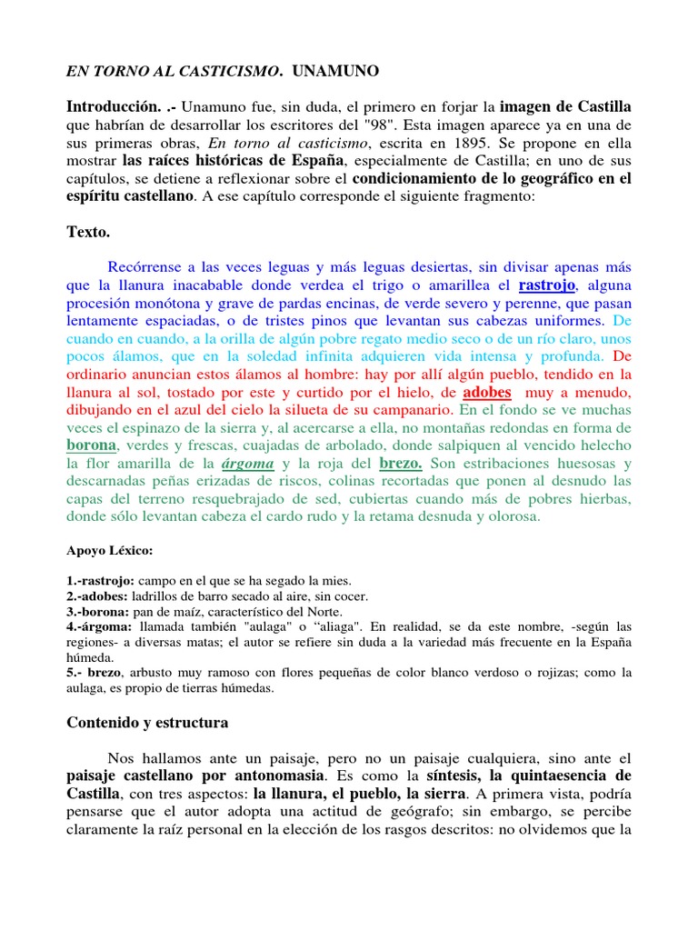 En Torno Al Casticismo | PDF | Color | Paisaje