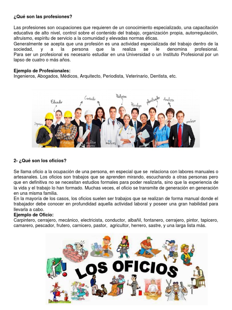 Qué Son Las Profesiones | PDF