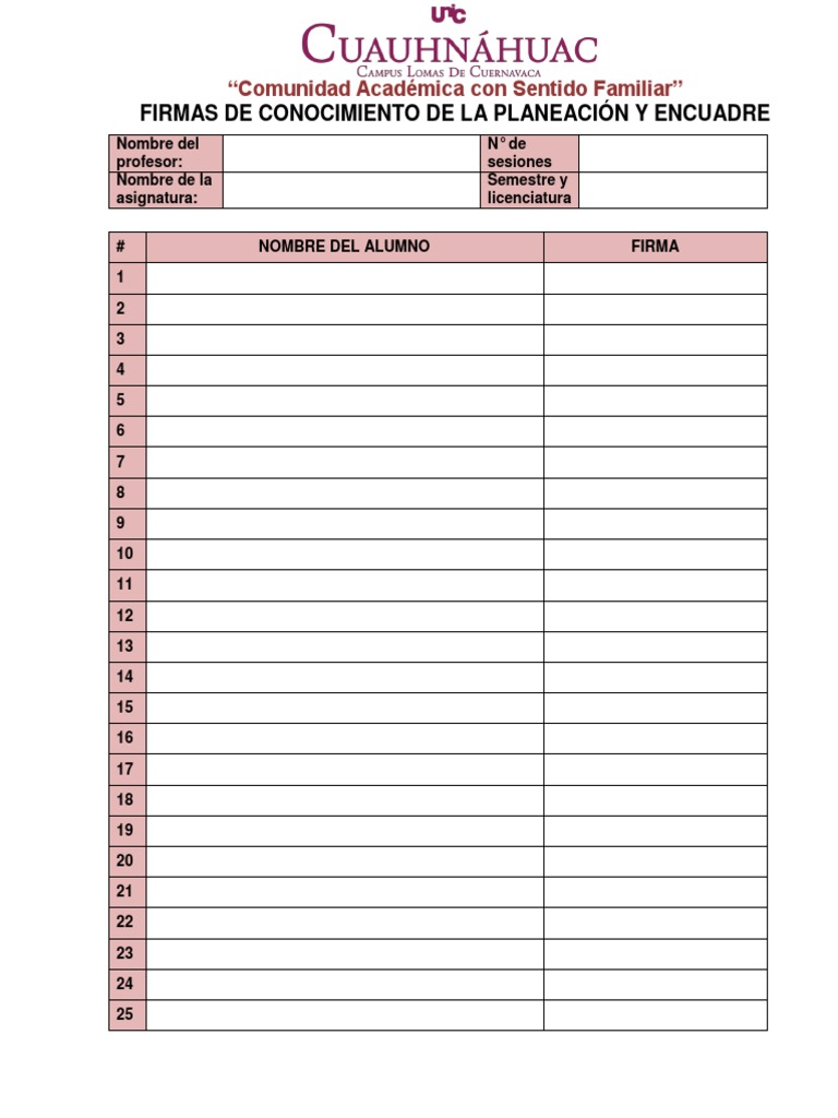 Formato de Firmas | PDF