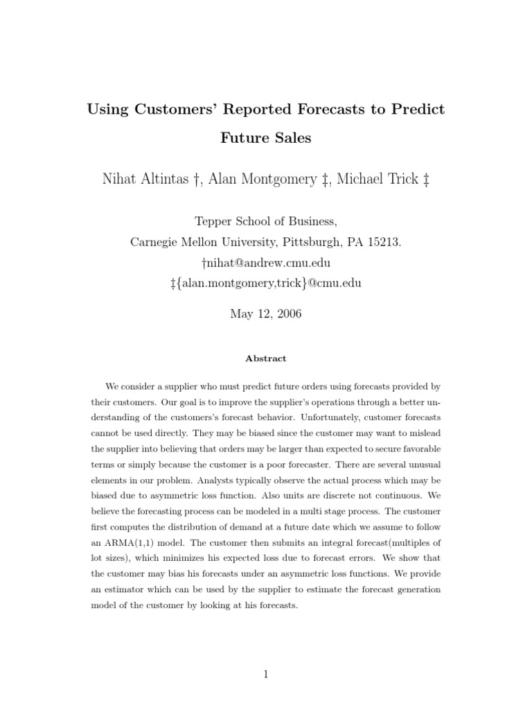 Altintas KDD Project | PDF | Bias Of An Estimator | Forecasting