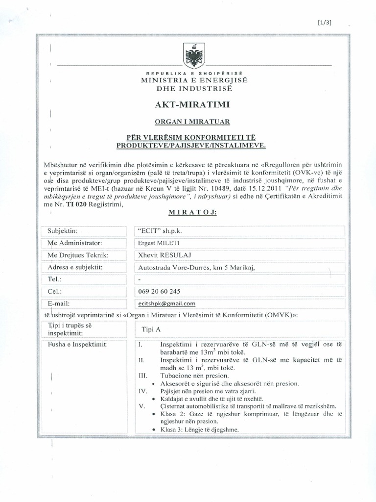 Akt Miratimi ECIT PDF | PDF Akt Miratimi ECIT PDF | PDF